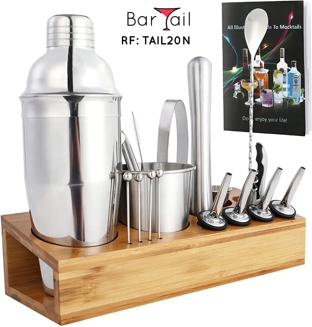 Kit para Coctelería de 20 piezas con Base. – LIBRERIA GASTRO